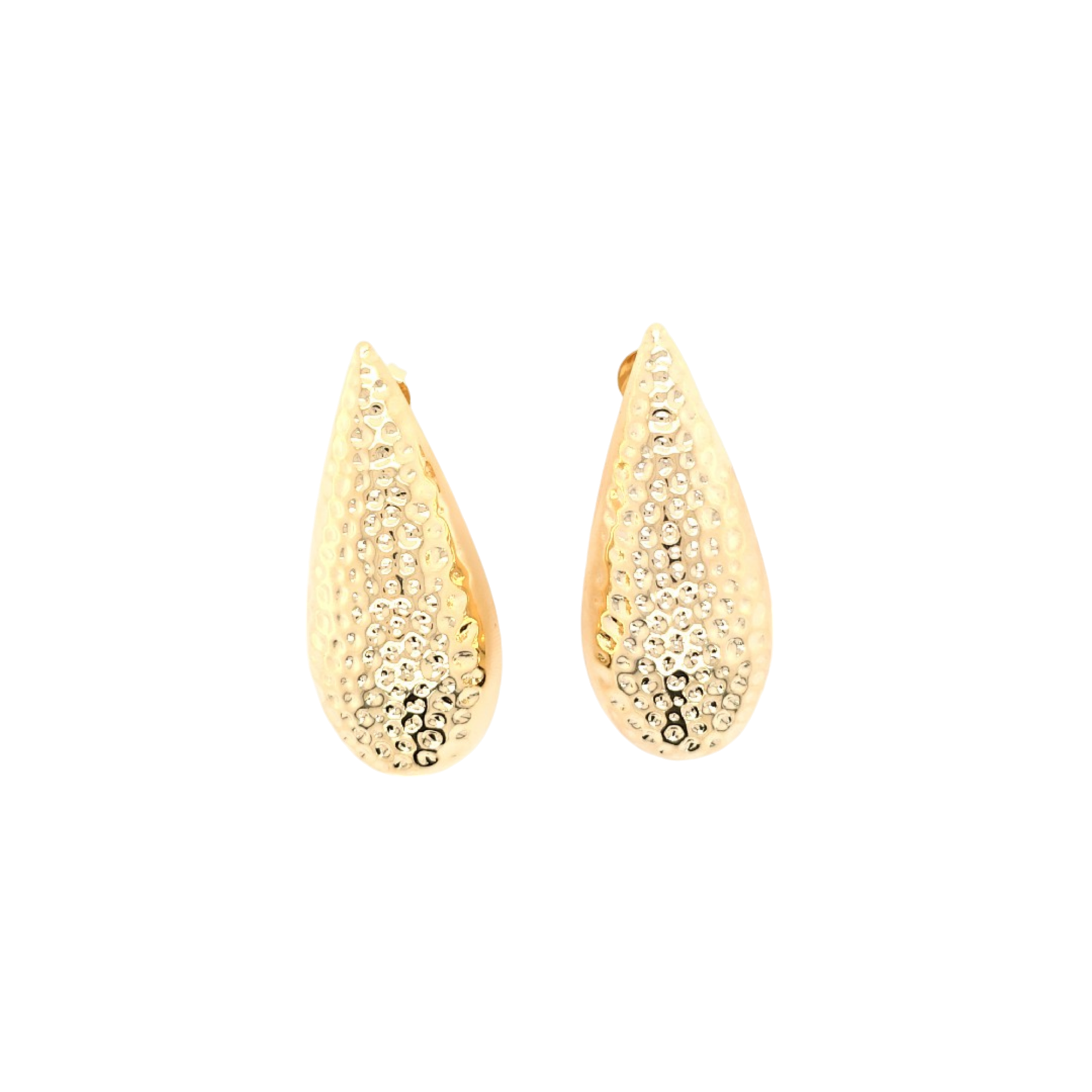 Hammered gold drop earrings store